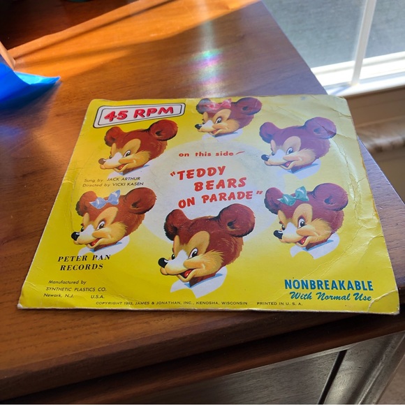 Vintage | Other | Vintage Childrens 45 Rpm Teddy Bears On Parade Record ...